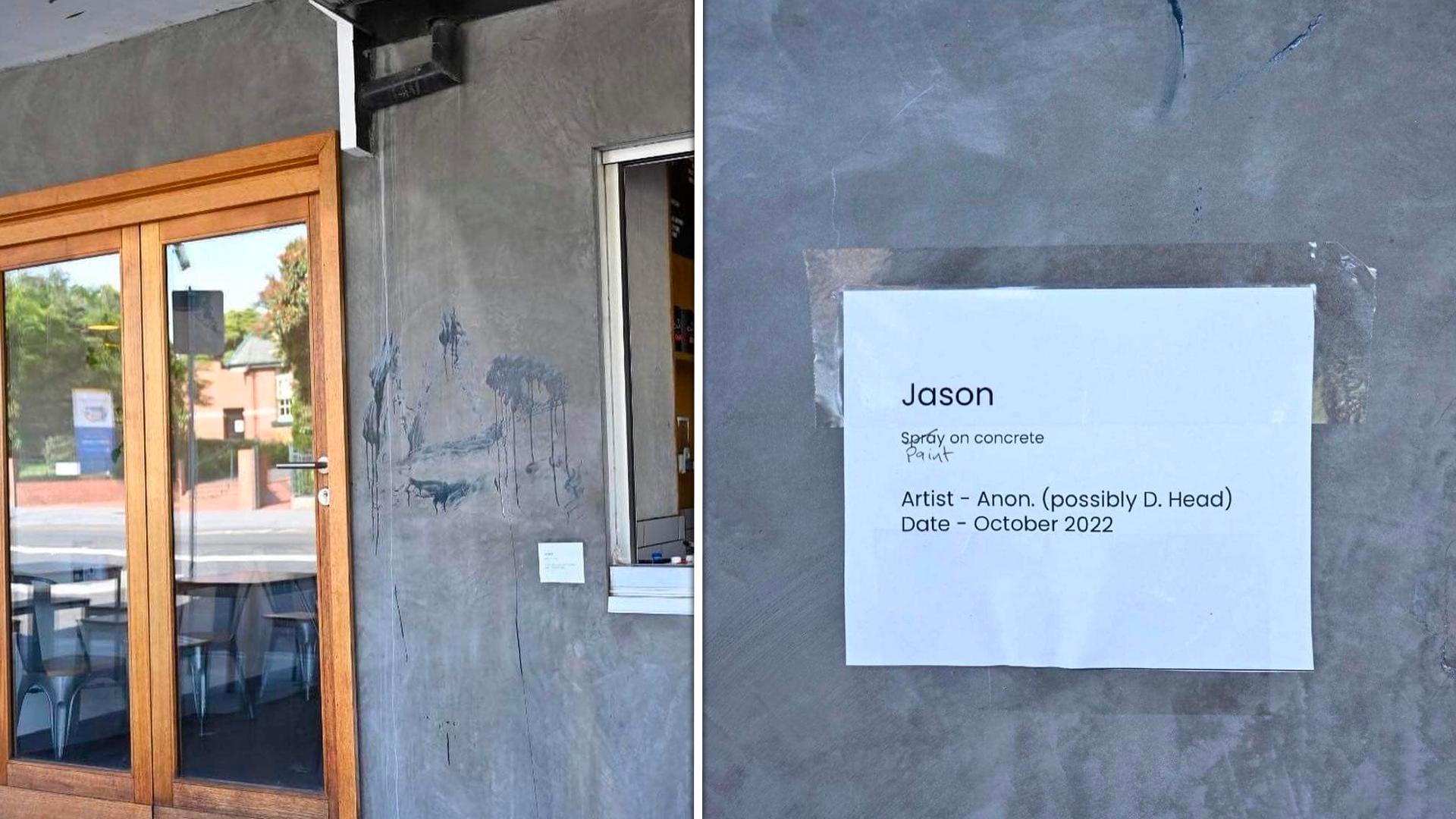 Cheltenham Café Hilariously Turns Graffiti Into Art Installation