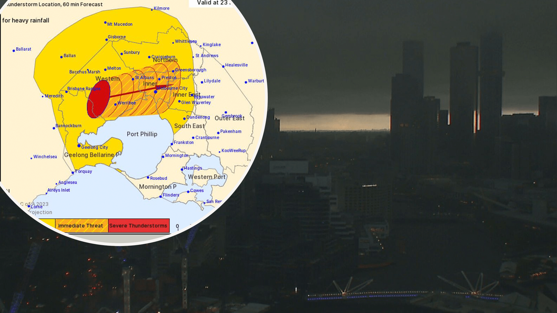 Severe Storm Causes Melbourne Sky To Turn Black