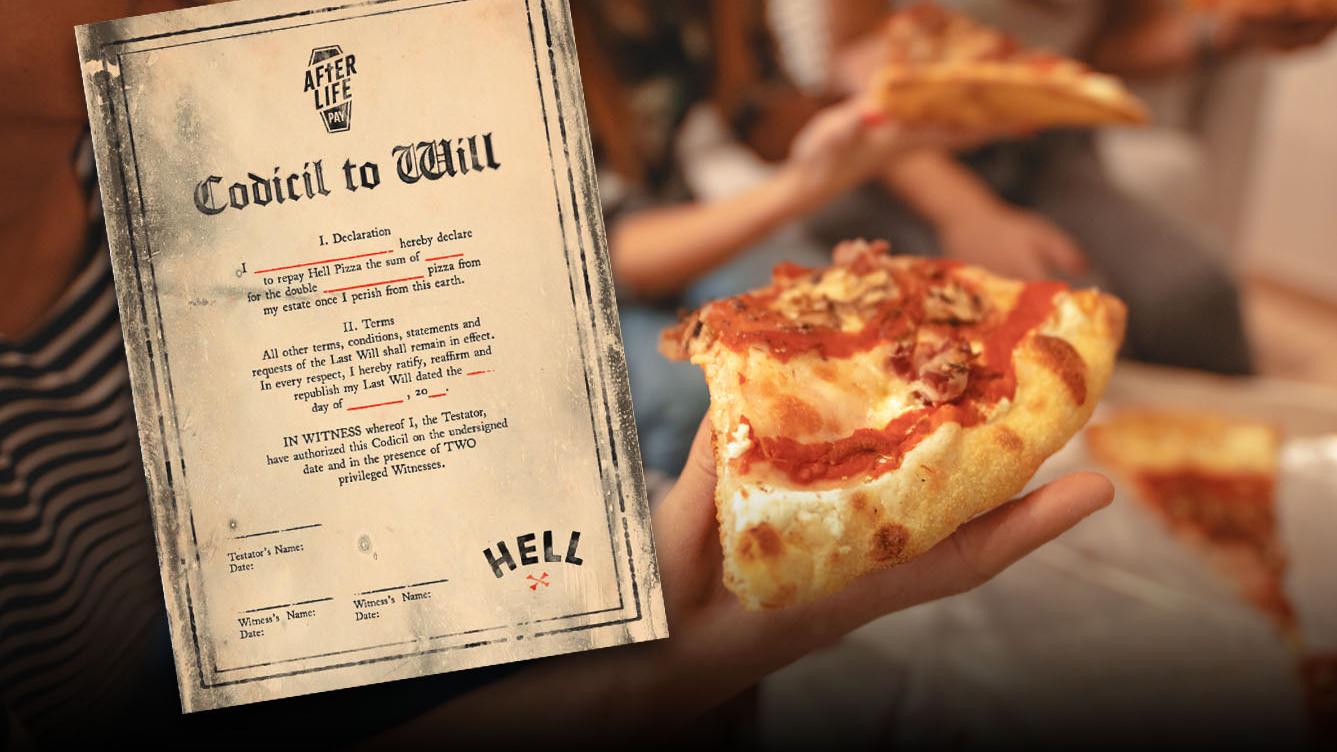 Pizza Company To Let Customers Buy Now & Pay Later...After Death!